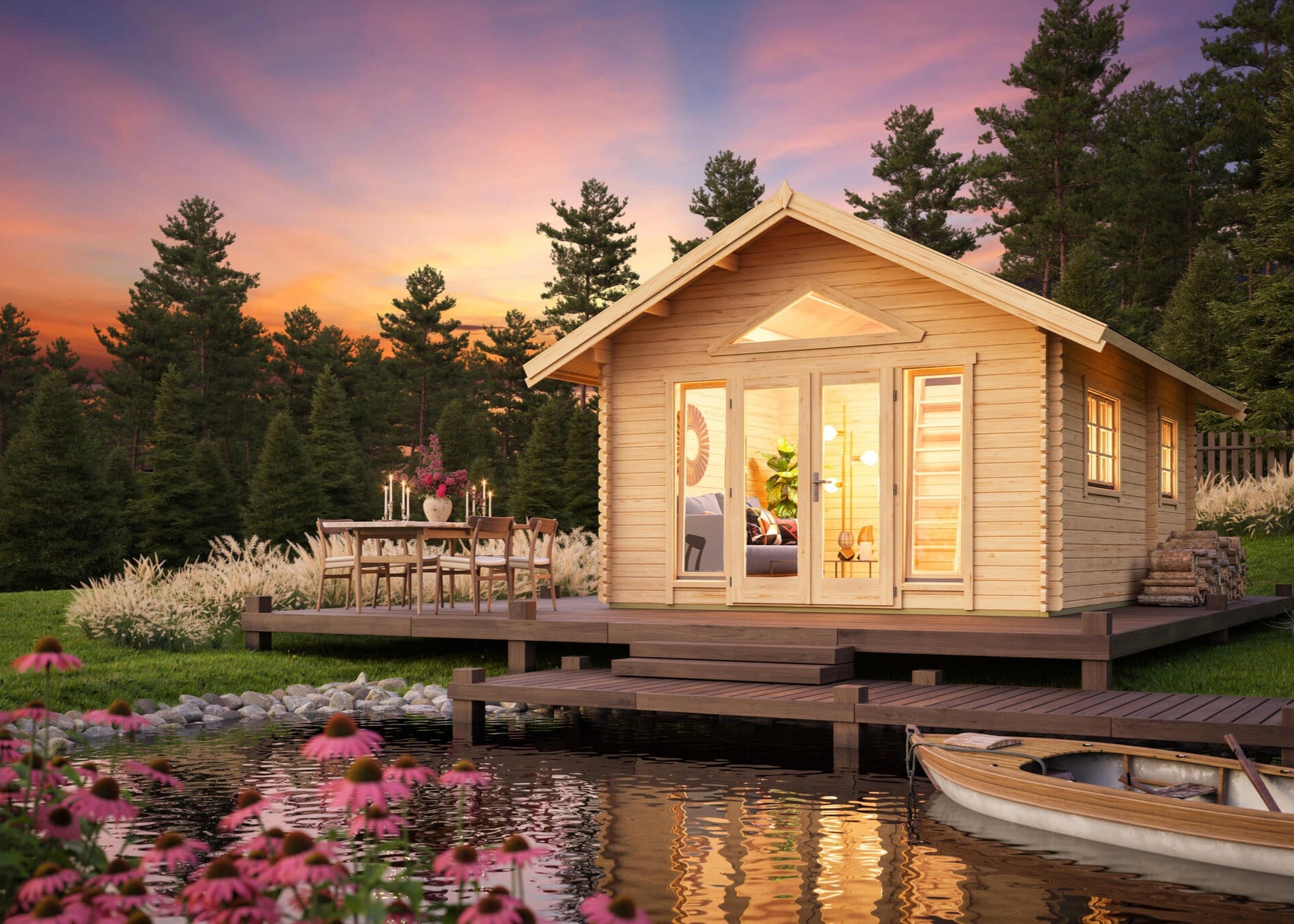 Drake Log Cabin: Elegant Design and Versatile Use - Cabinville Log ...