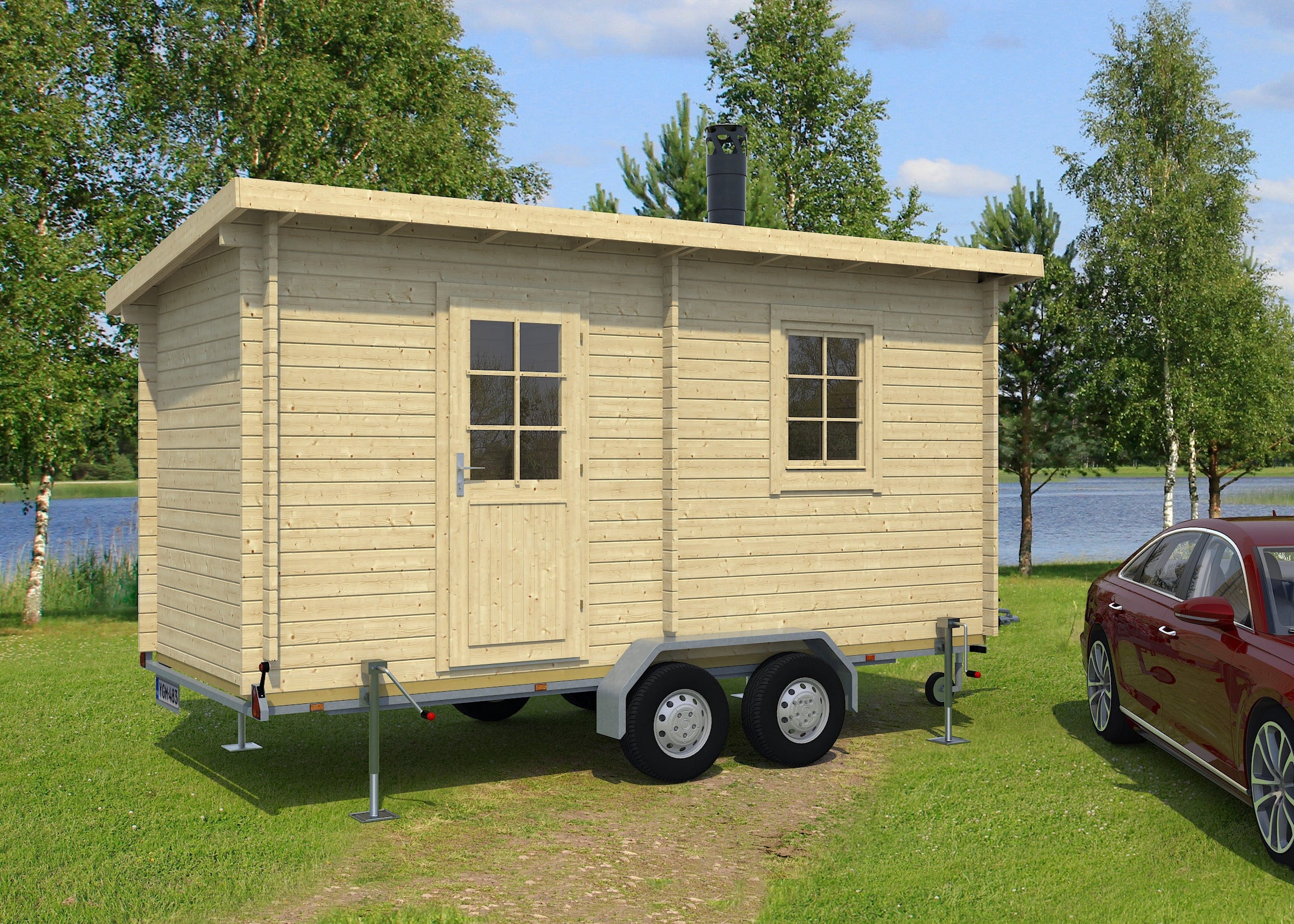 Winterton Sauna Hut on Wheels: Eco-Friendly Comfort - Cabinville Log ...